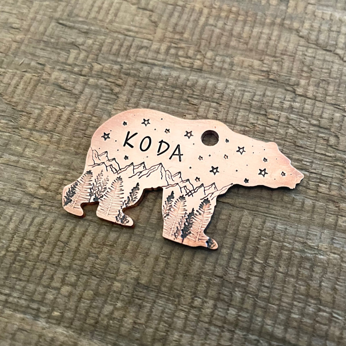 Bear Shaped Pet Tag - Dog ID Tags - The Barking Tagsmith NZ