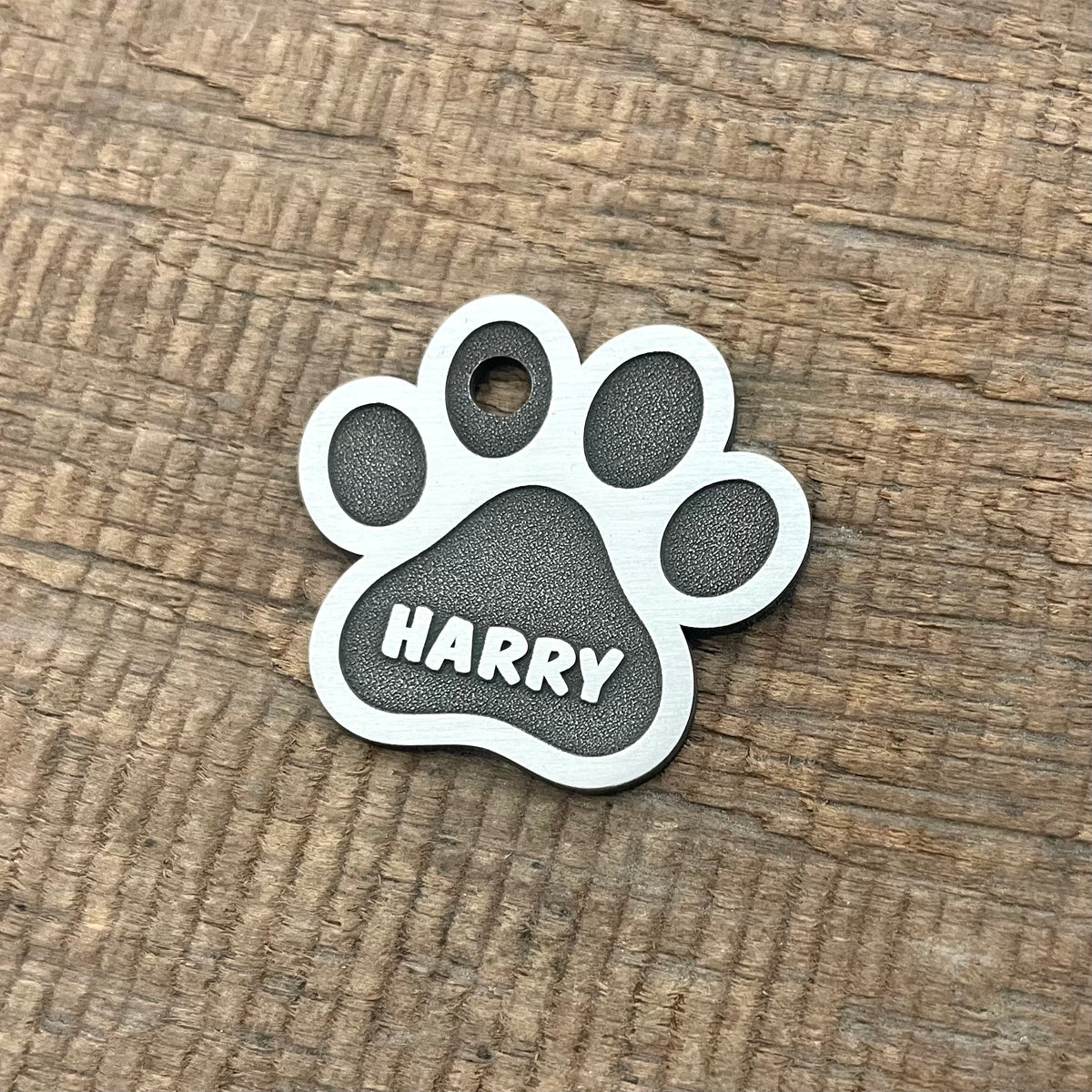 Paw Print Shaped Pet Tag - Custom Dog ID Tags - The Barking TagsmithNZ