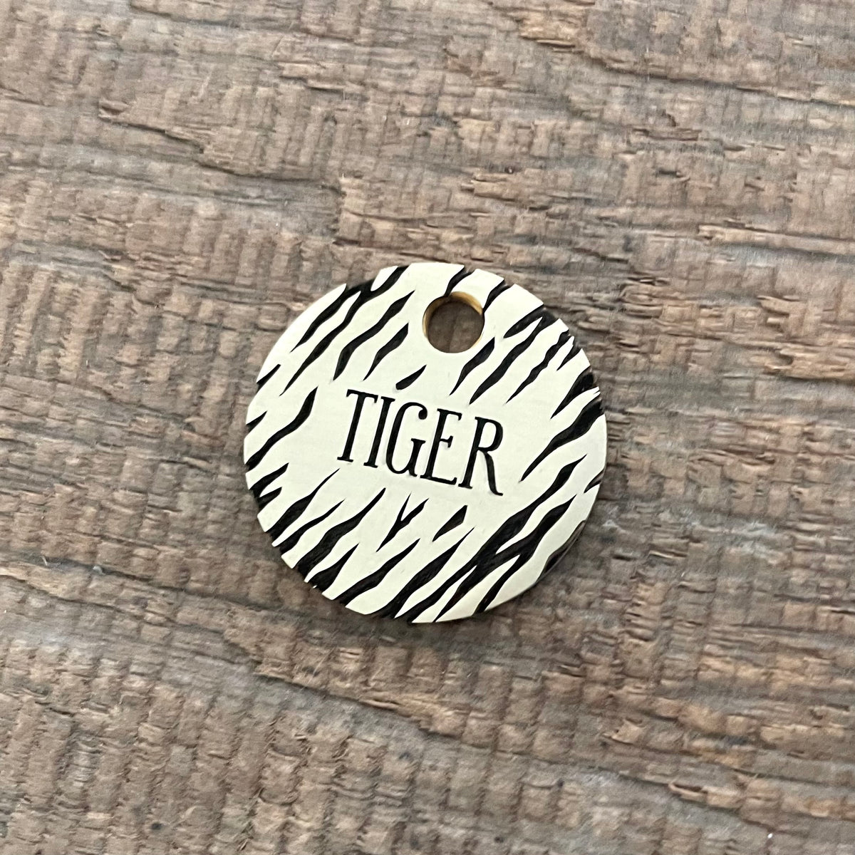 Tiger Print Pet Tags - Dog + Cat ID Tags - The Barking Tagsmith NZ